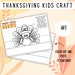 7 Thanksgiving Craft Printables for Kids DIY Holiday Activity Set, Easy ...
