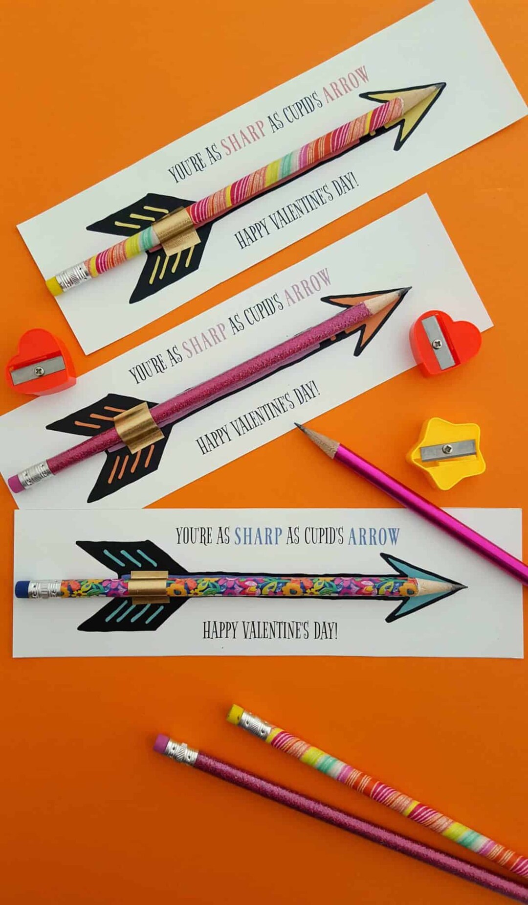 Cupid’s Arrow Pencil Valentine Printable- Kids Digital Valentine- Cupid ...