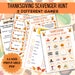 Thanksgiving Scavenger Hunt Printable - 3 Fall-themed Game Pack, Family ...