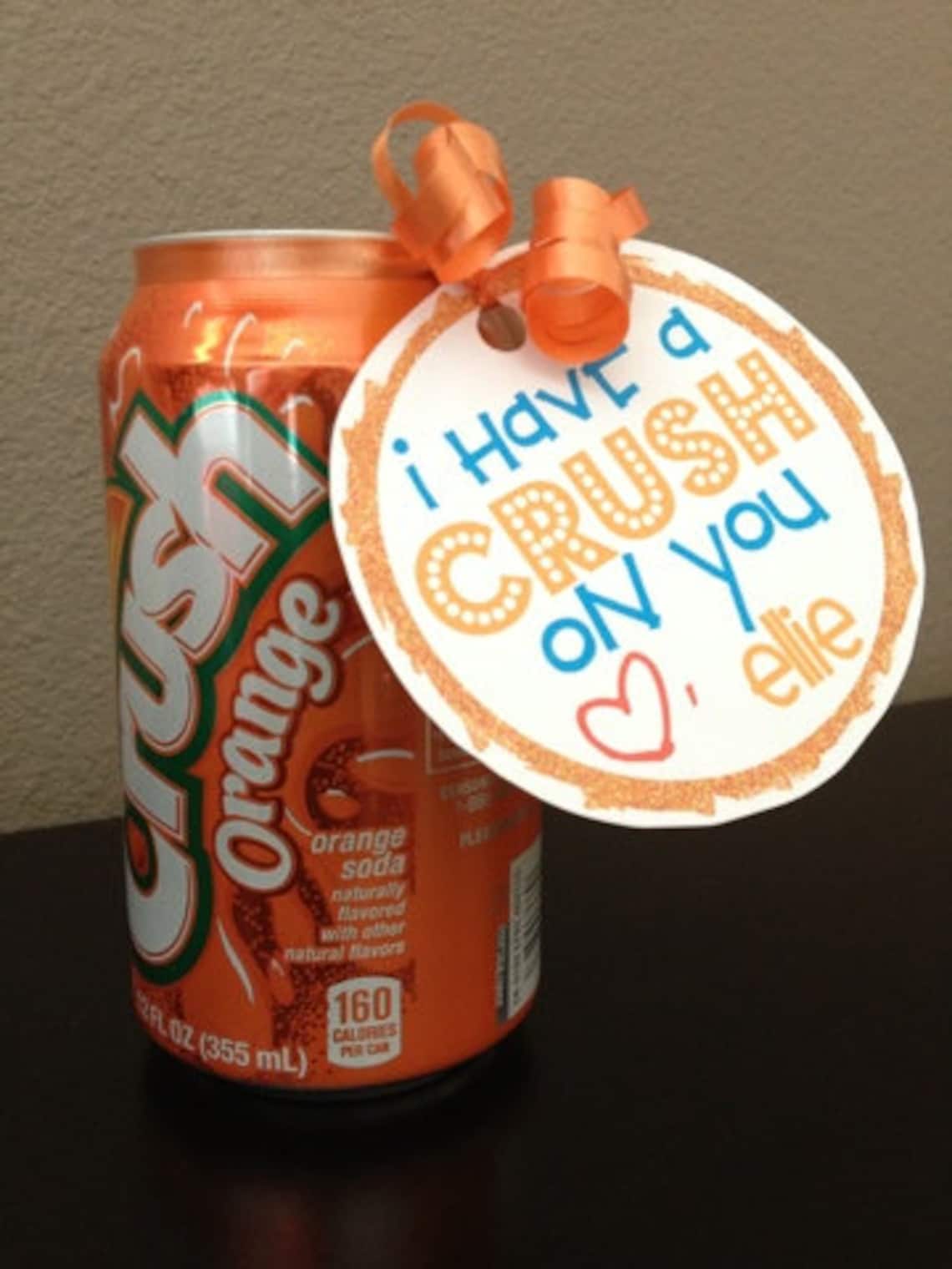 I Have a Crush on You Soda Can Valentine Printable- Instant Download ...