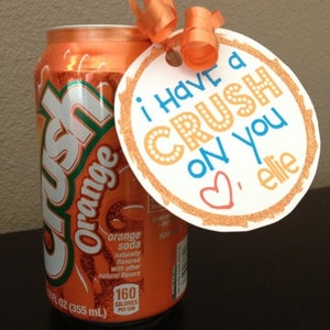 I Have a Crush on You Soda Can Valentine Printable- Instant Download ...
