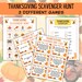 Thanksgiving Scavenger Hunt Printable - 3 Fall-themed Game Pack, Family ...