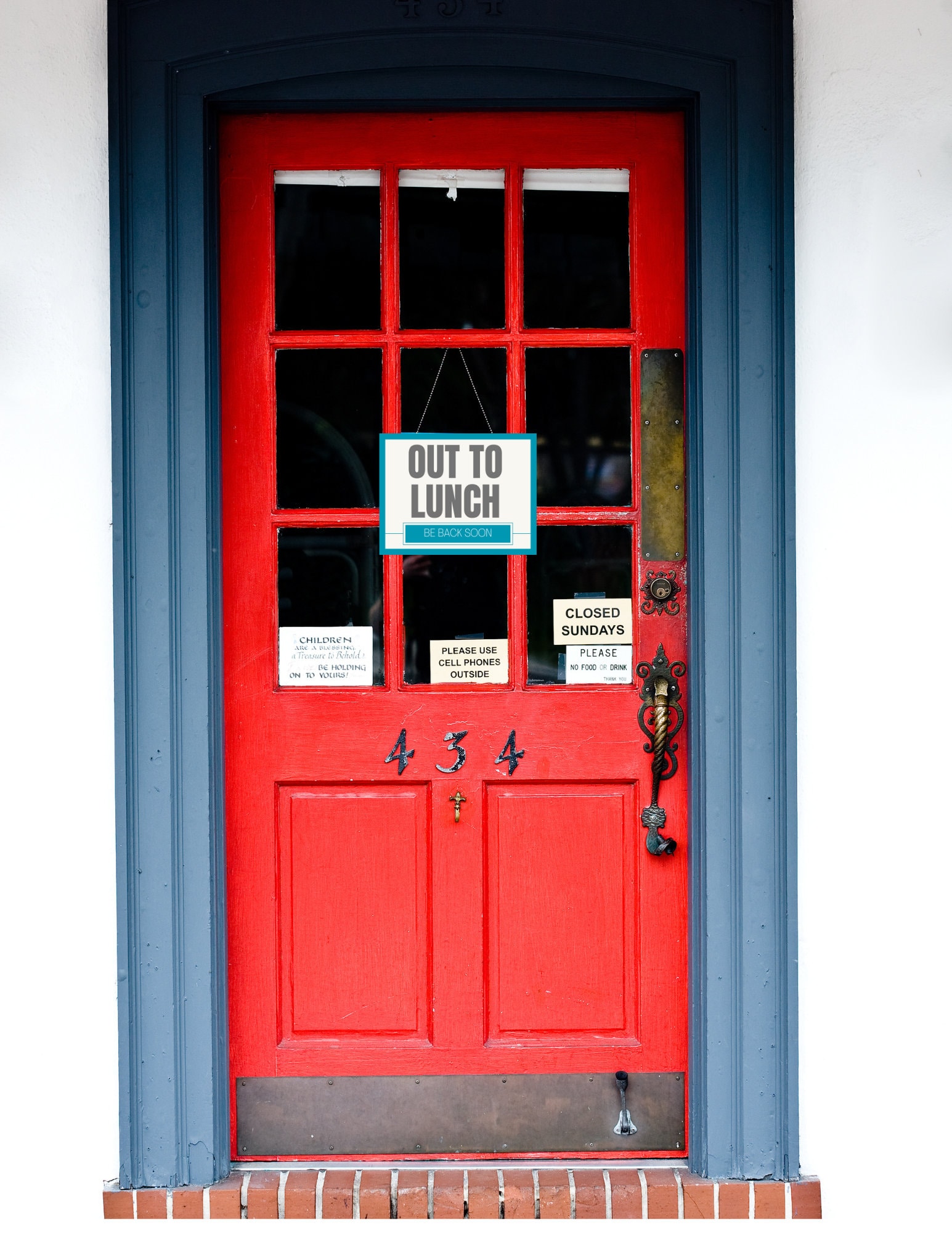 Out to Lunch Sign Printable Lunch Break Sign Office Door Sign Business ...