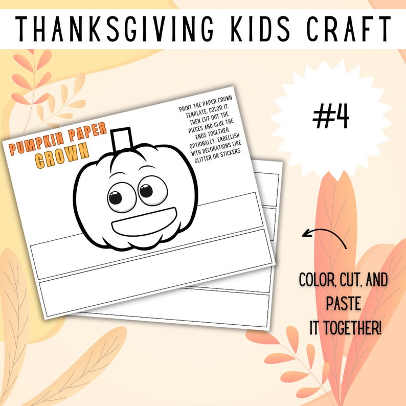 7 Thanksgiving Craft Printables for Kids - DIY Holiday Activity Set ...