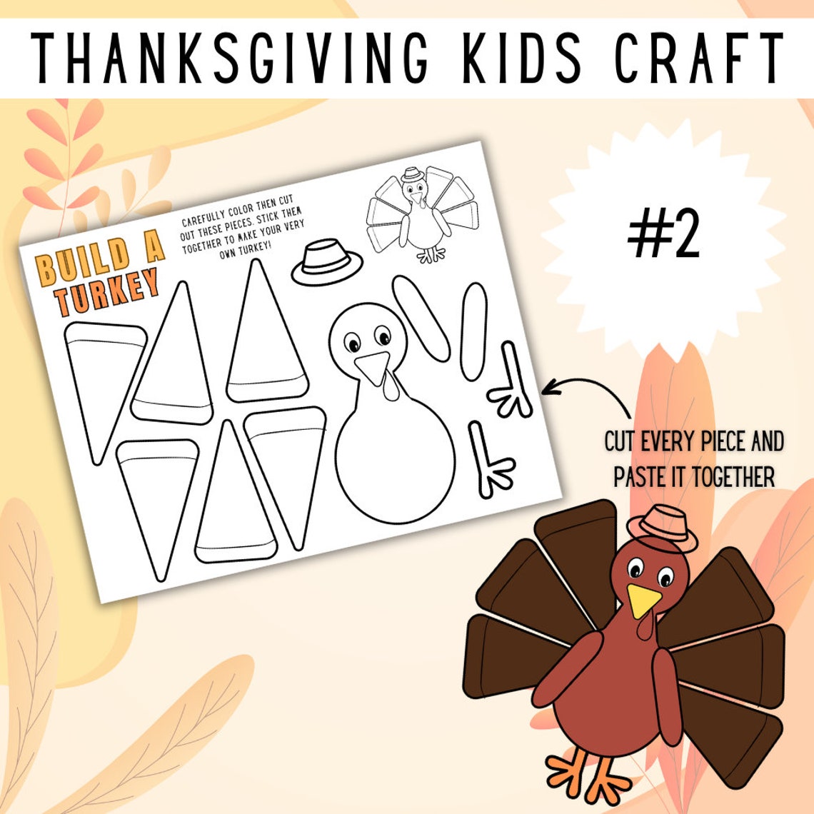 7 Thanksgiving Craft Printables for Kids - DIY Holiday Activity Set ...