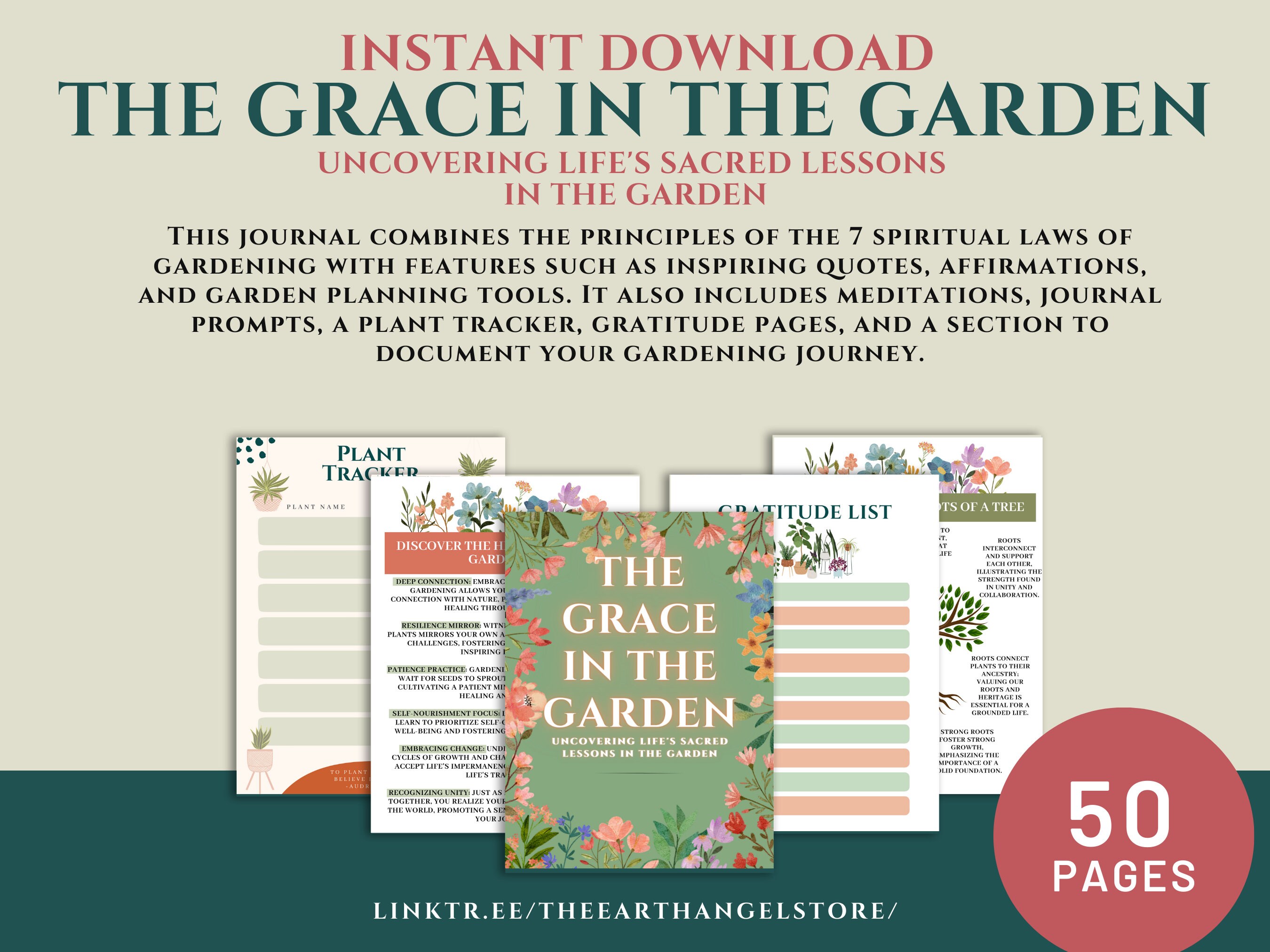 Grace in the Garden Journal Garden Planner Intstant Download - Etsy