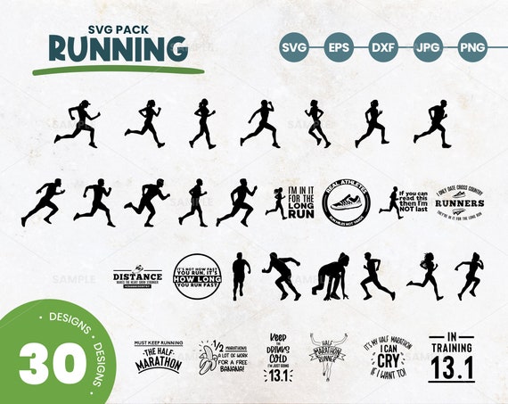 30 Running SVG Bundle Runner Svg Motivational Sport Svg | Etsy