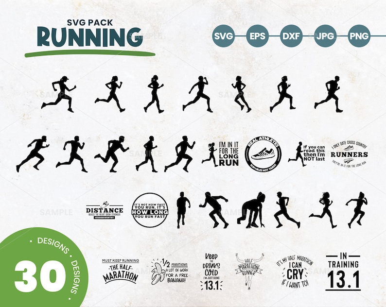 30 Running SVG Bundle | Runner Svg, Motivational, Sport Svg, Fitness ...