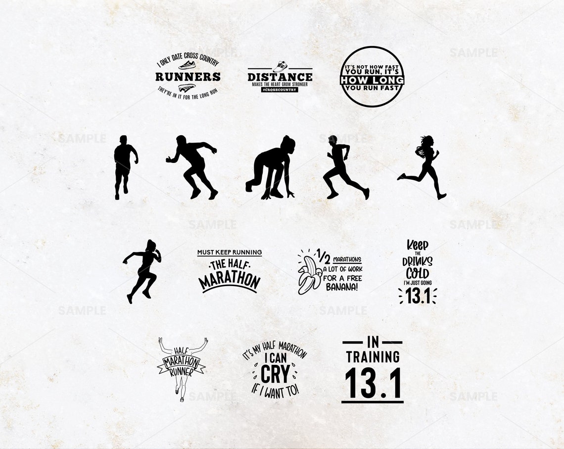 30 Running SVG Bundle | Runner Svg, Motivational, Sport Svg, Fitness ...