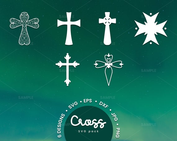 Crosses SVG Pack 8 Cross Clipart Crosses Svg Files Cross | Etsy