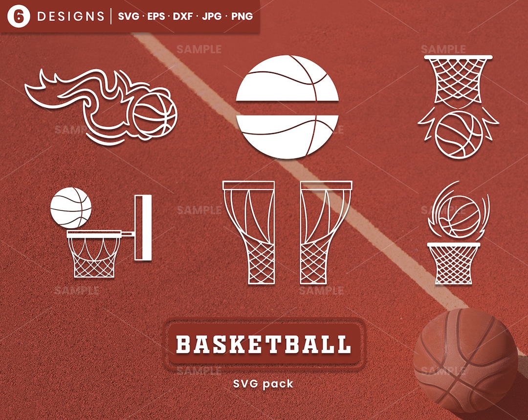 Basketball SVG Pack 7 | Basketball SVG for Cricut, Silhouette ...