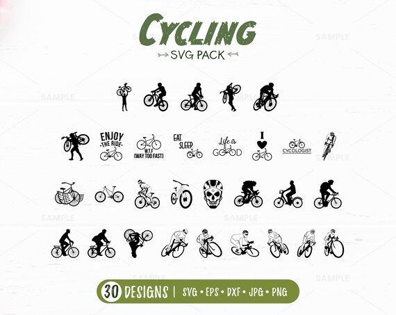 30 Cycling SVG Pack Cycling Love Svg Bicycle Love Svg | Etsy