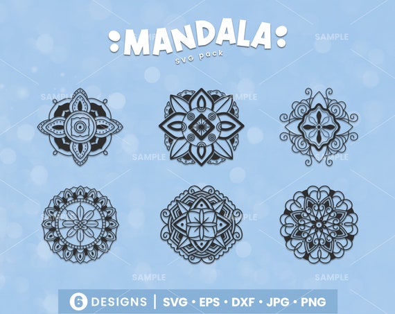 Mandala SVG Pack 1 Mandala Svg Mandala Svg Files for | Etsy