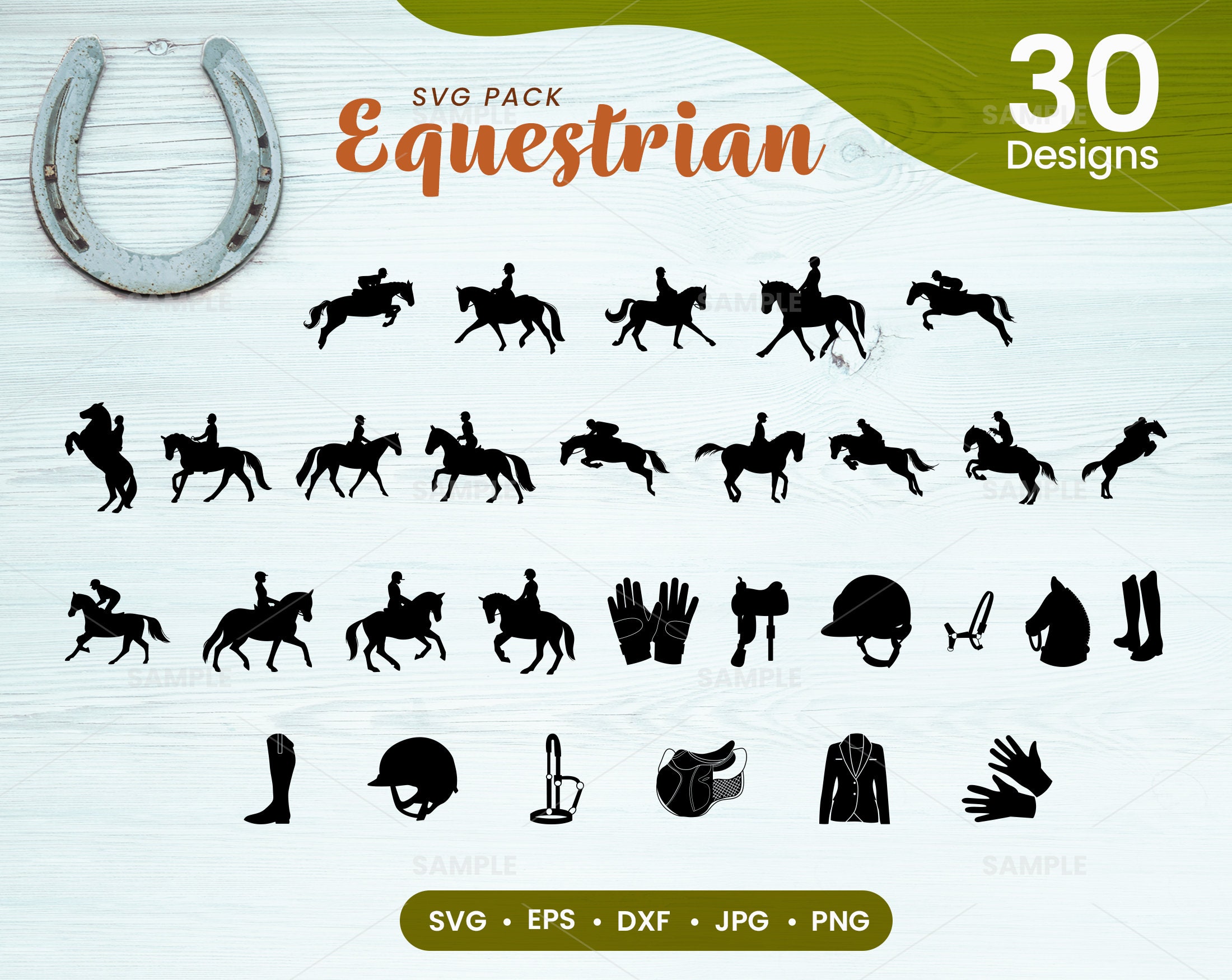 30 Equestrian SVG Bundle | Equestrian Svg, Equestrian Rider Svg ...
