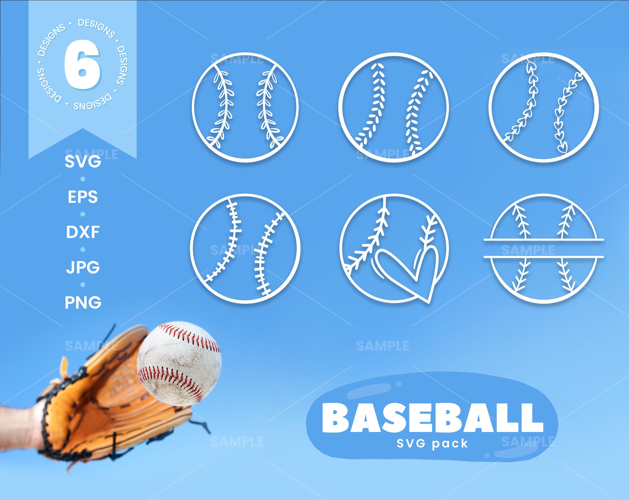 Baseball SVG Pack 1 Baseball SVG for Cricut Baseball Ball | Etsy