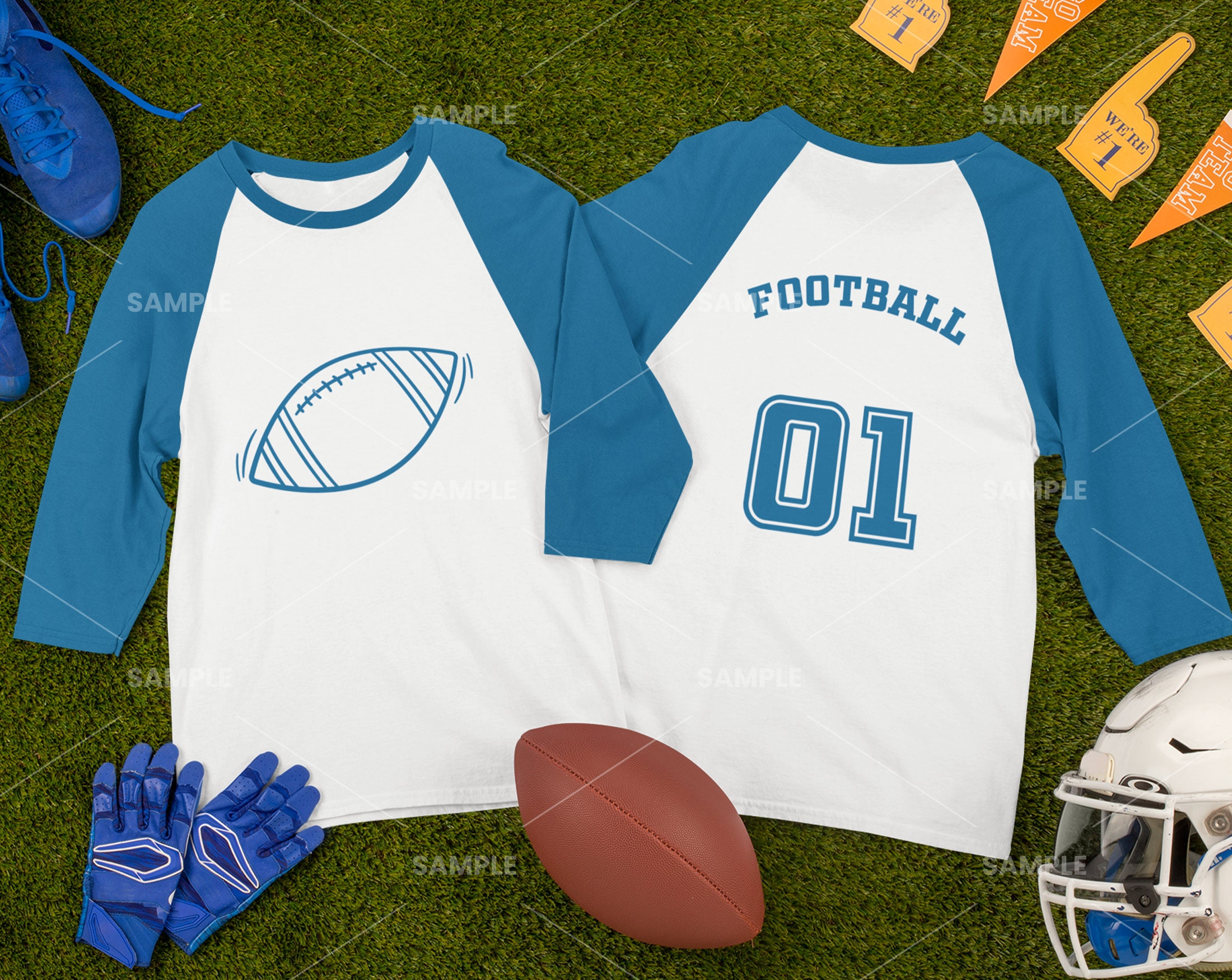 Football SVG Pack 1 | Football Png, Football Silhouette, Football Cut ...