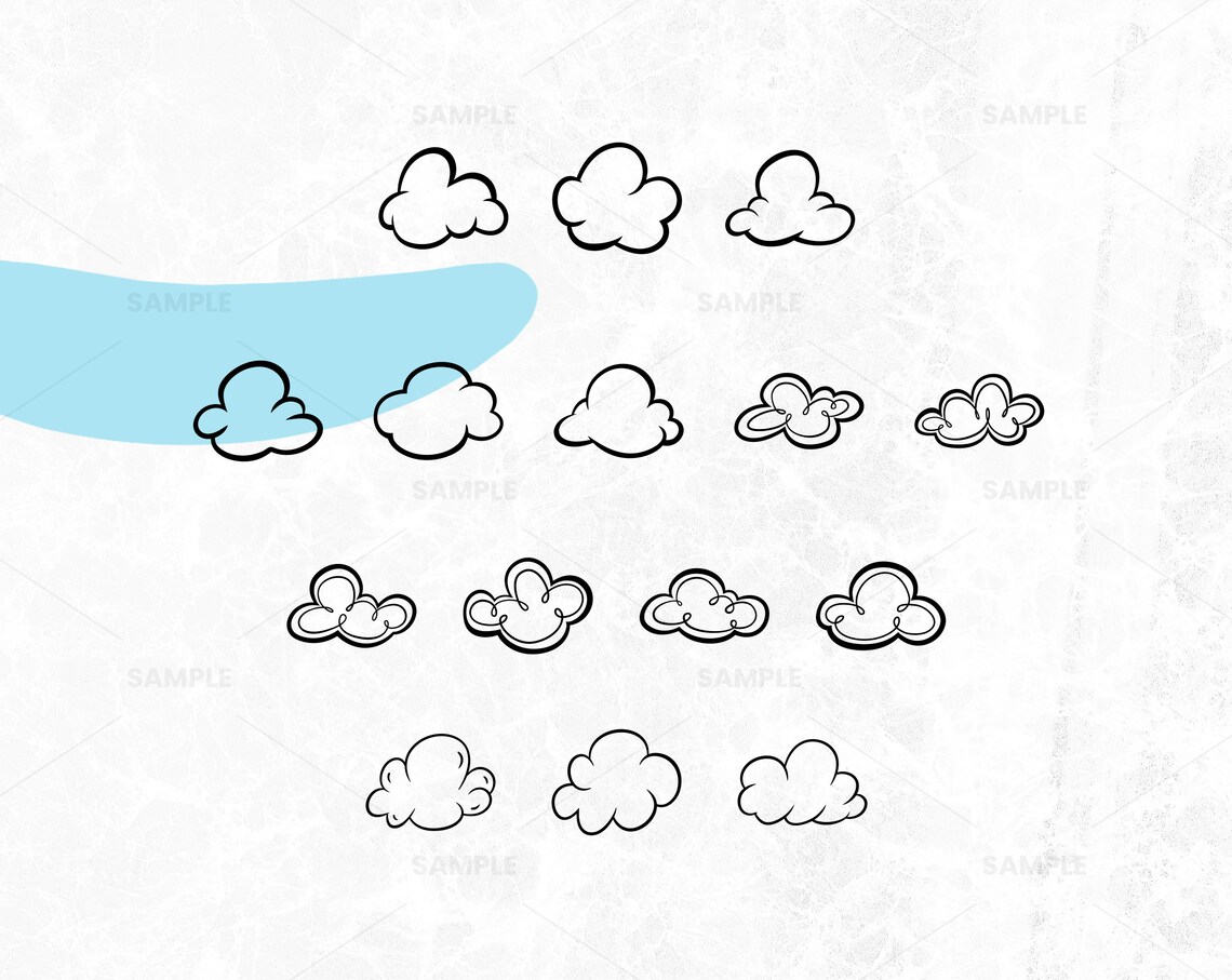 30 Cloud SVG Pack | Cloud Svg File, Cloud Bundle Svg, Cloud Clip Art ...