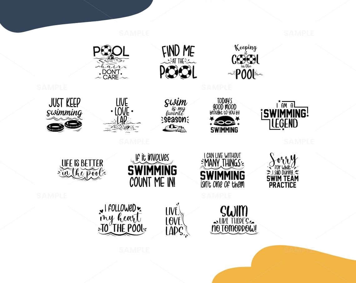 30 Swimming SVG Bundle | Swimming Life Svg, Swimming Quotes, Swimmer ...