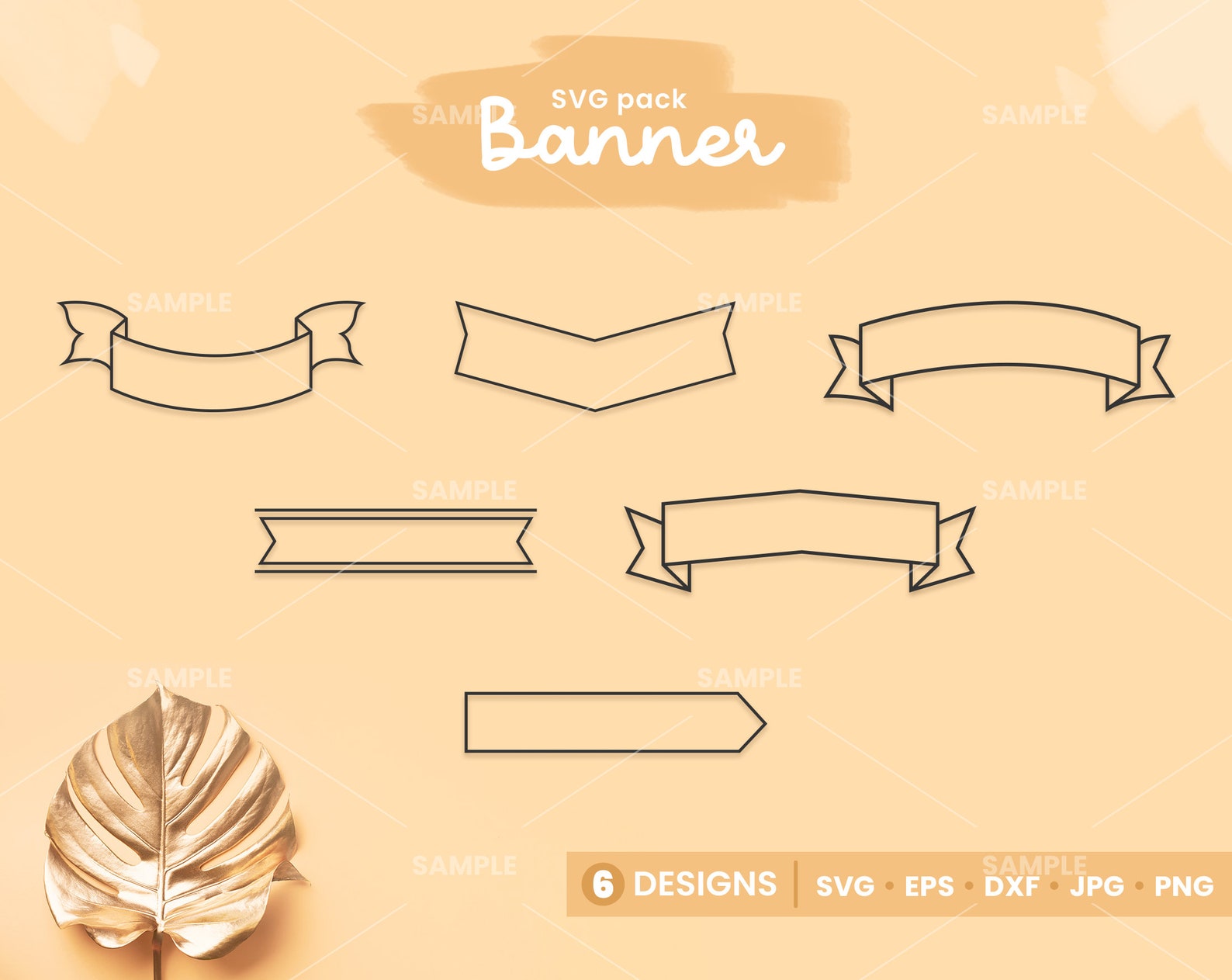 Banner SVG Pack 4 | Banner SVG, Ribbon Svg, Label Svg-scroll Clipart ...