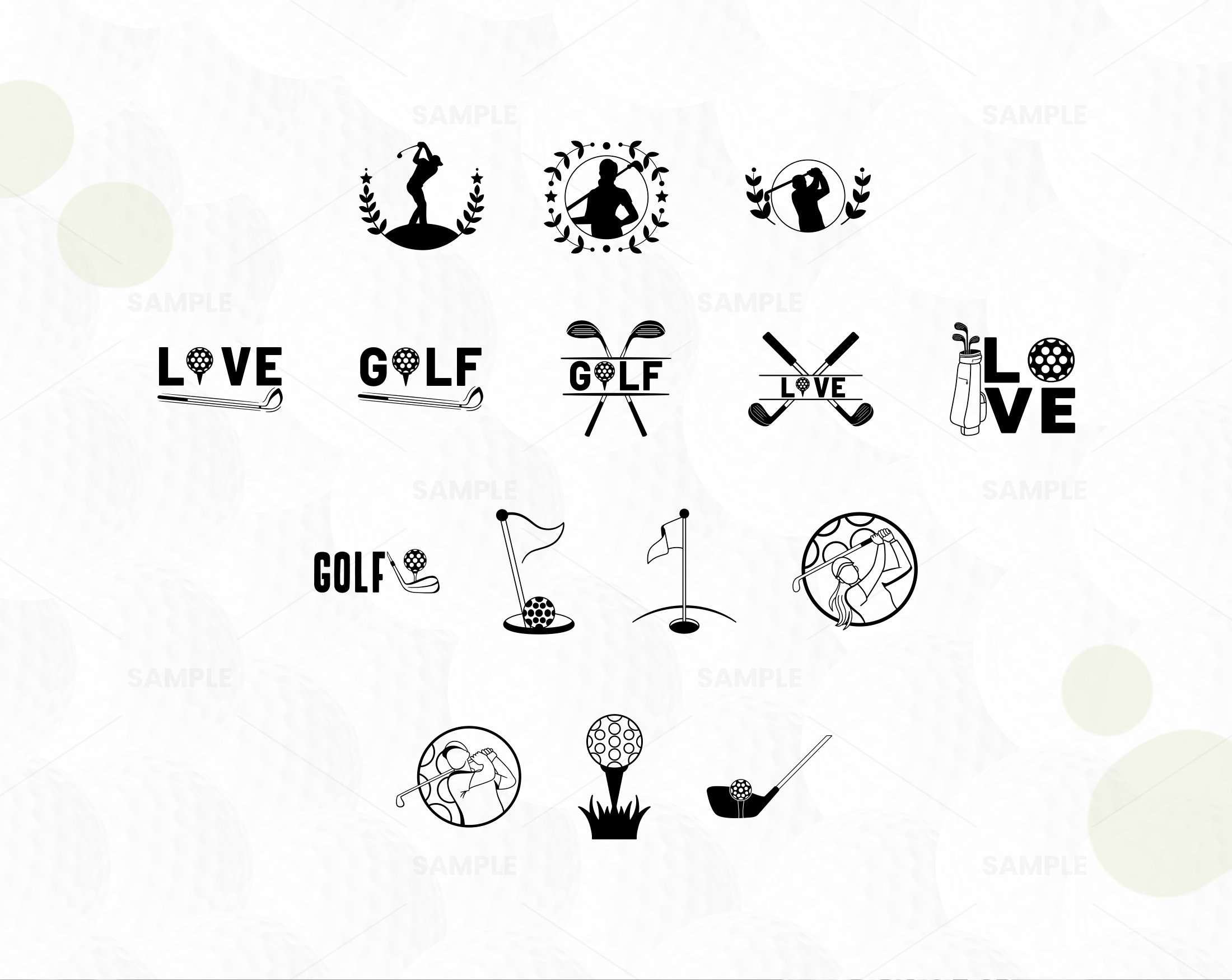 30 Golf SVG Pack | Golf Svg Bundle, Golfing Svg, Golf Player Svg, Golf ...