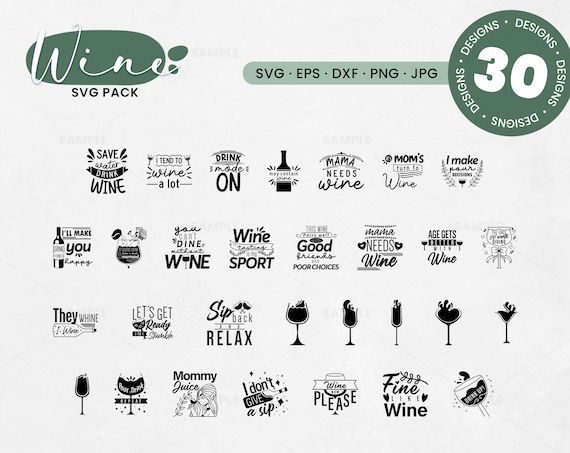 30 Wine SVG Bundle Wine Glass Svg Wine Svg Bundle Wine - Etsy