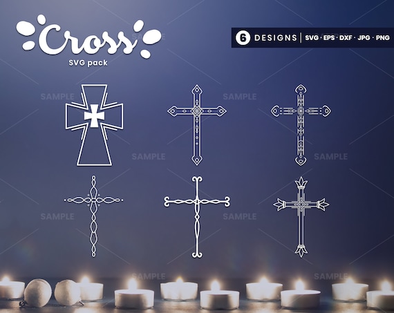 Crosses SVG Pack 4 Cross Clipart Crosses Svg Files Cross | Etsy