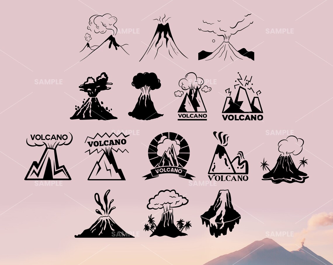 30 Volcano SVG Bundle | Volcano Svg, Volcano Files for Cricut, Volcano ...