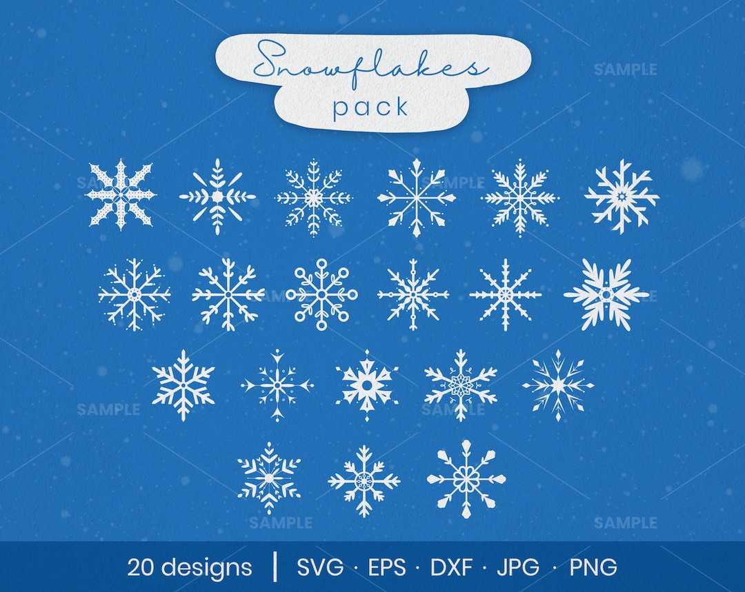 Snowflakes SVG | Bundle Clipart Cut Files Vector Cricut, Snowflake ...