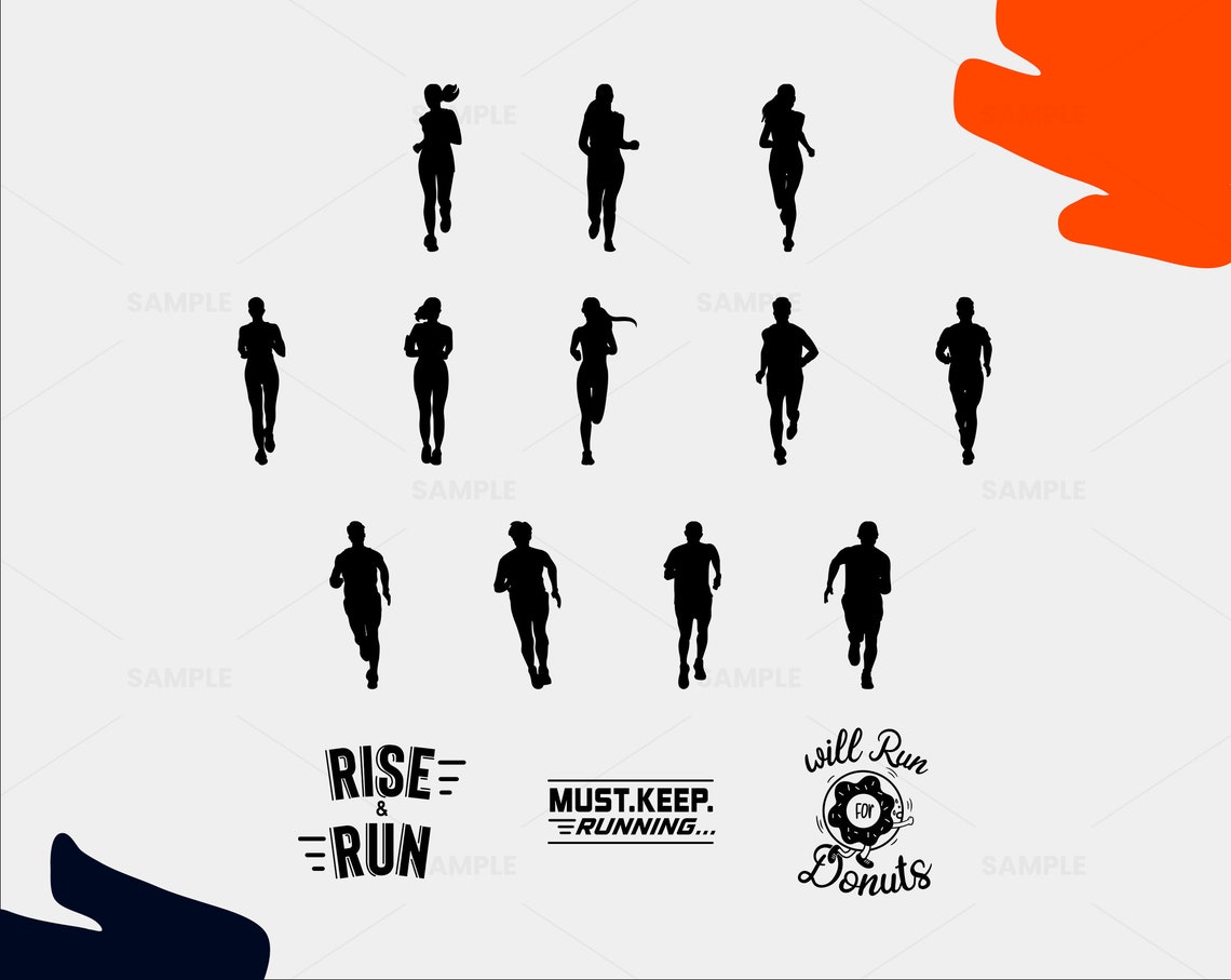 30 Running SVG Pack | Runner SVG, Runner Clipart Svg, Running People ...
