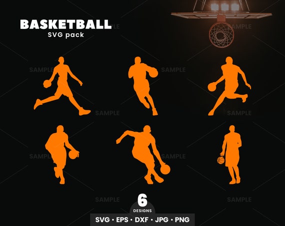 Basketball SVG Pack 6 Basketball SVG for Cricut Silhouette | Etsy
