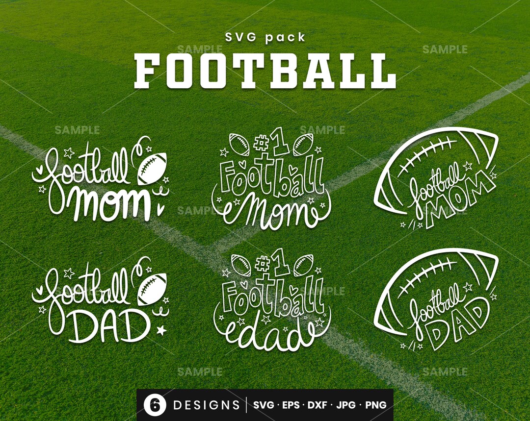 Football SVG Pack 3 | Football Png, Football Silhouette, Football Cut ...