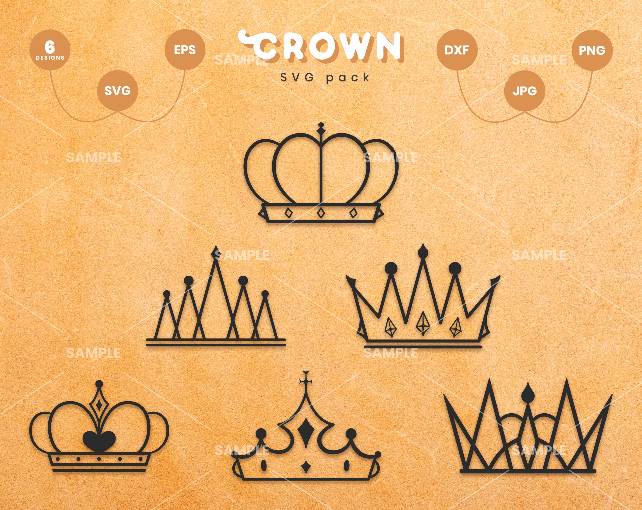 Crown SVG Pack 4 | Royal Crown Svg, King Crown SVG, Queen Crown SVG ...