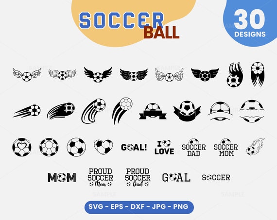 30 Soccer SVG Bundle Soccer SVG Bundle Cut Files Love - Etsy