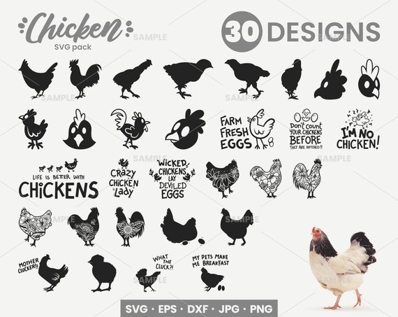 30 Huhn SVG Bundle Henne Svg Hahn Svg Huhn Svg lustig - Etsy Schweiz
