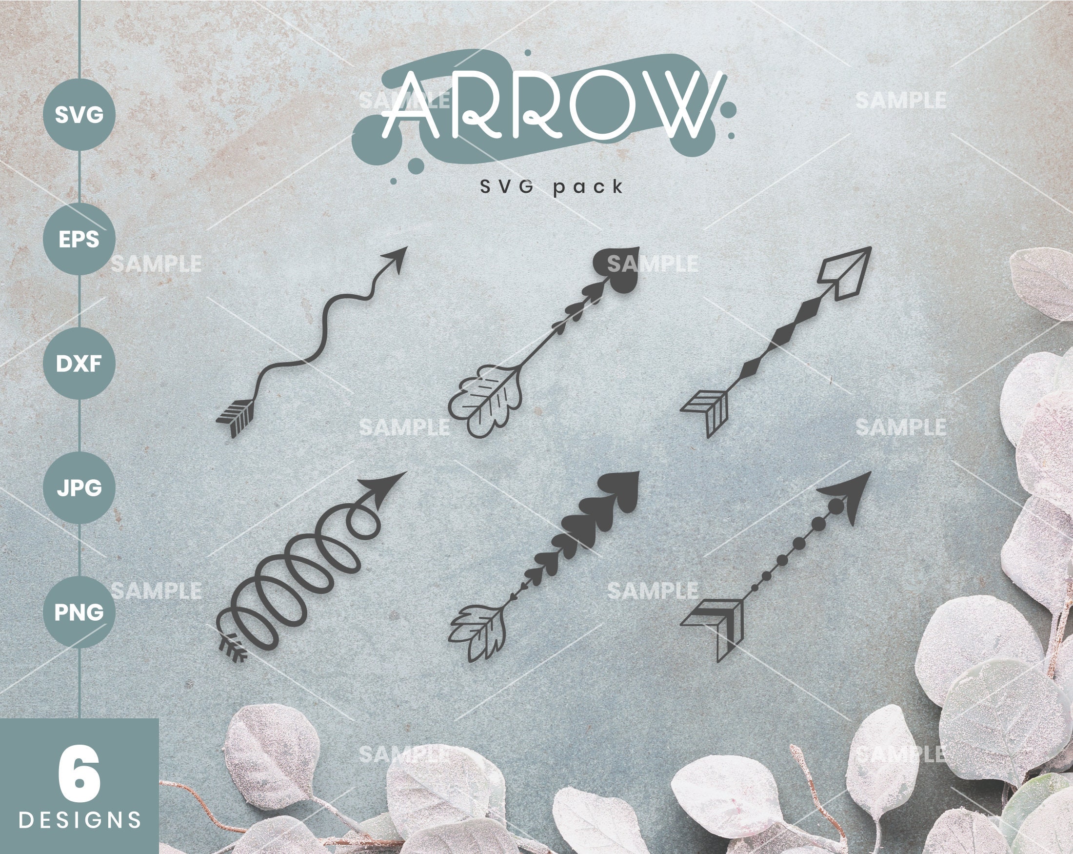 Arrows SVG Pack 7 Arrow SVG Bundle, Arrow Cut File Clipart, Digital ...