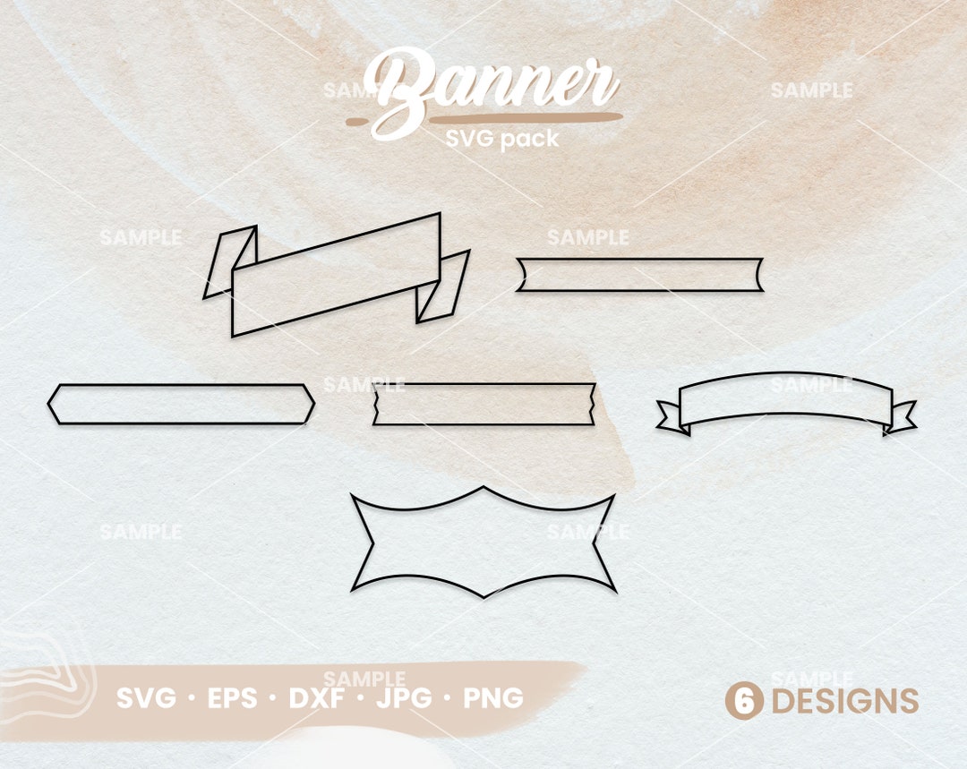 Banner SVG Pack 2 | Banner SVG, Ribbon Svg, Label Svg-scroll Clipart ...