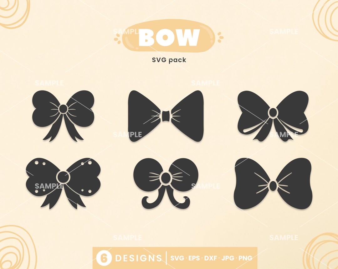 Bows SVG Pack 1 Bow SVG File, Bow Vector, Bow Clipart, Bow Svg Bundle ...