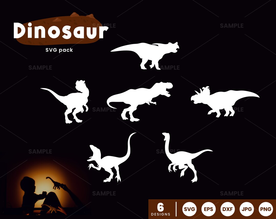 Dinosaur SVG Pack 5 | Dinosaur Svg File, Dinosaur Svg Bundle, Dinosaur ...