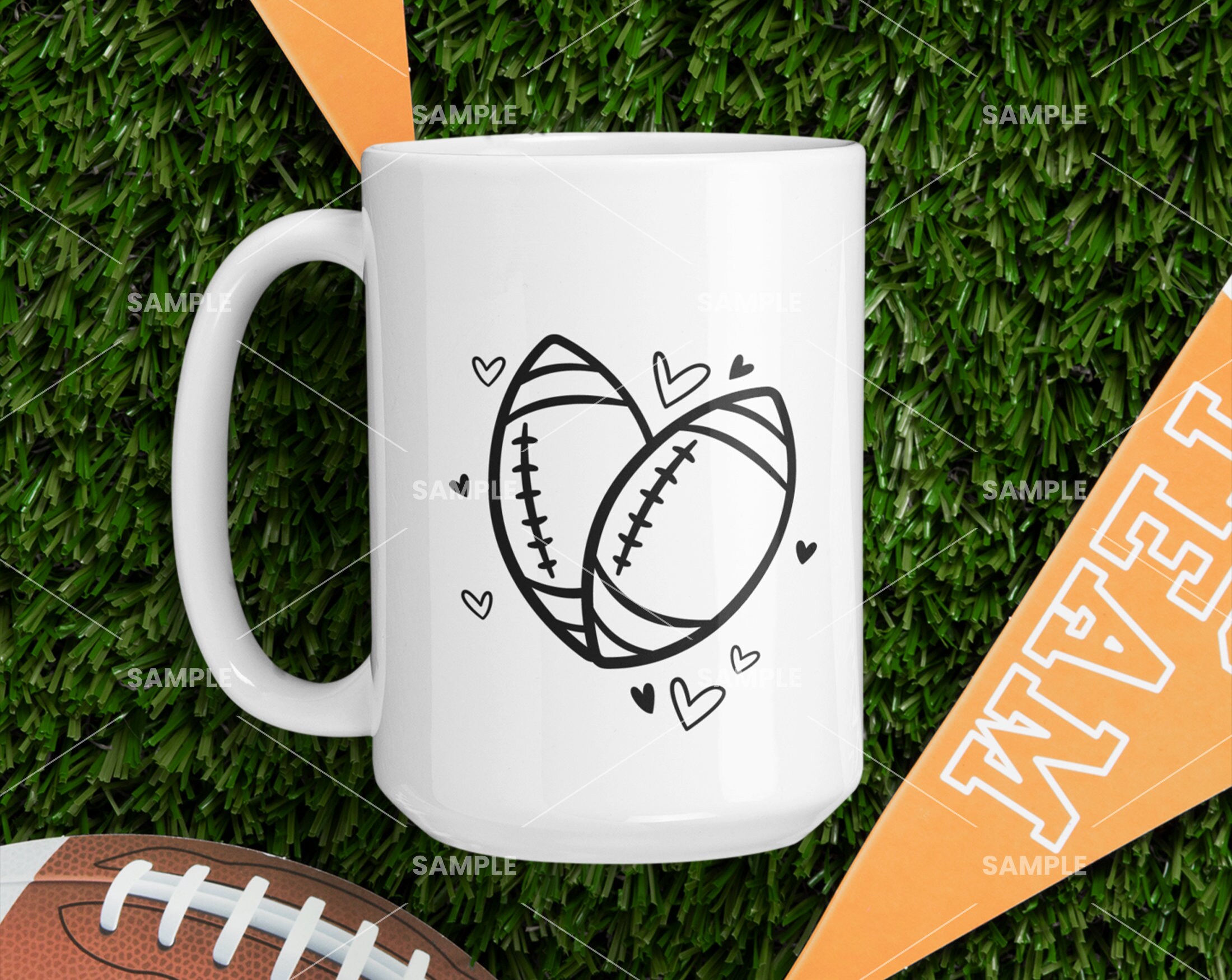 Football SVG Pack 1 | Football Png, Football Silhouette, Football Cut ...