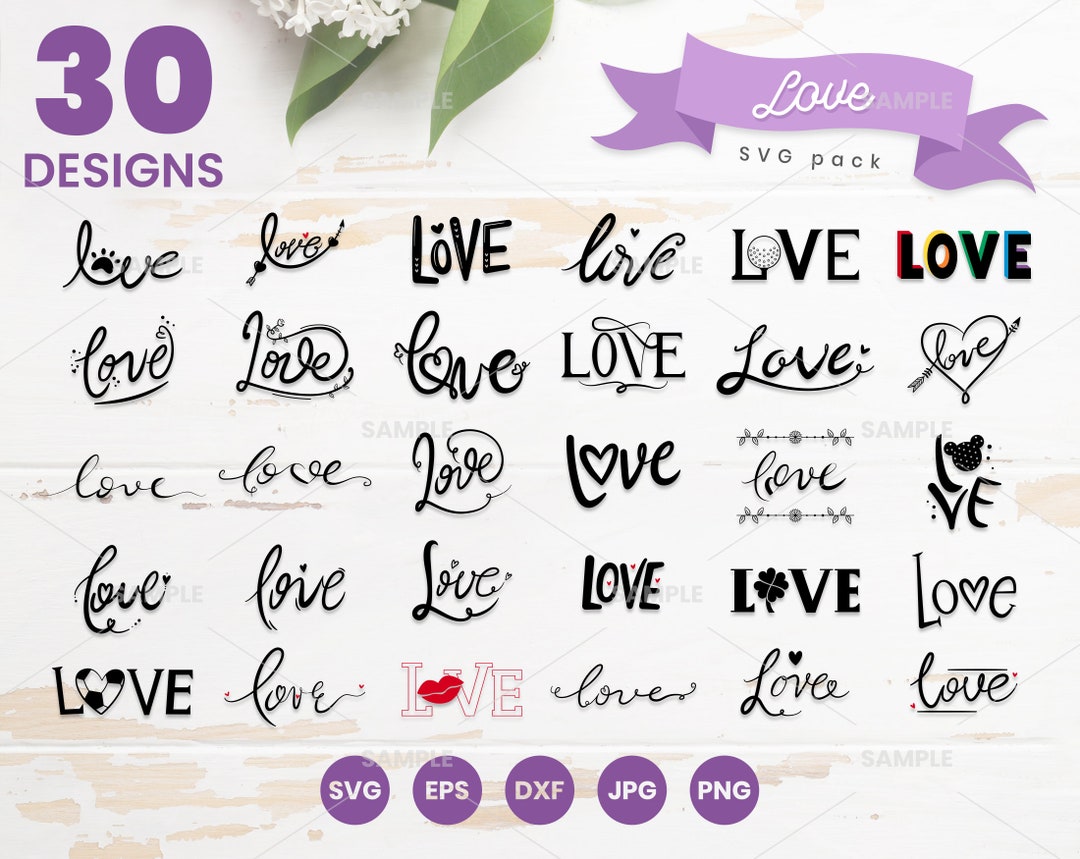 30 Love SVG Bundle | Love Ideas, Valentines SVG, Valentines Day Svg ...