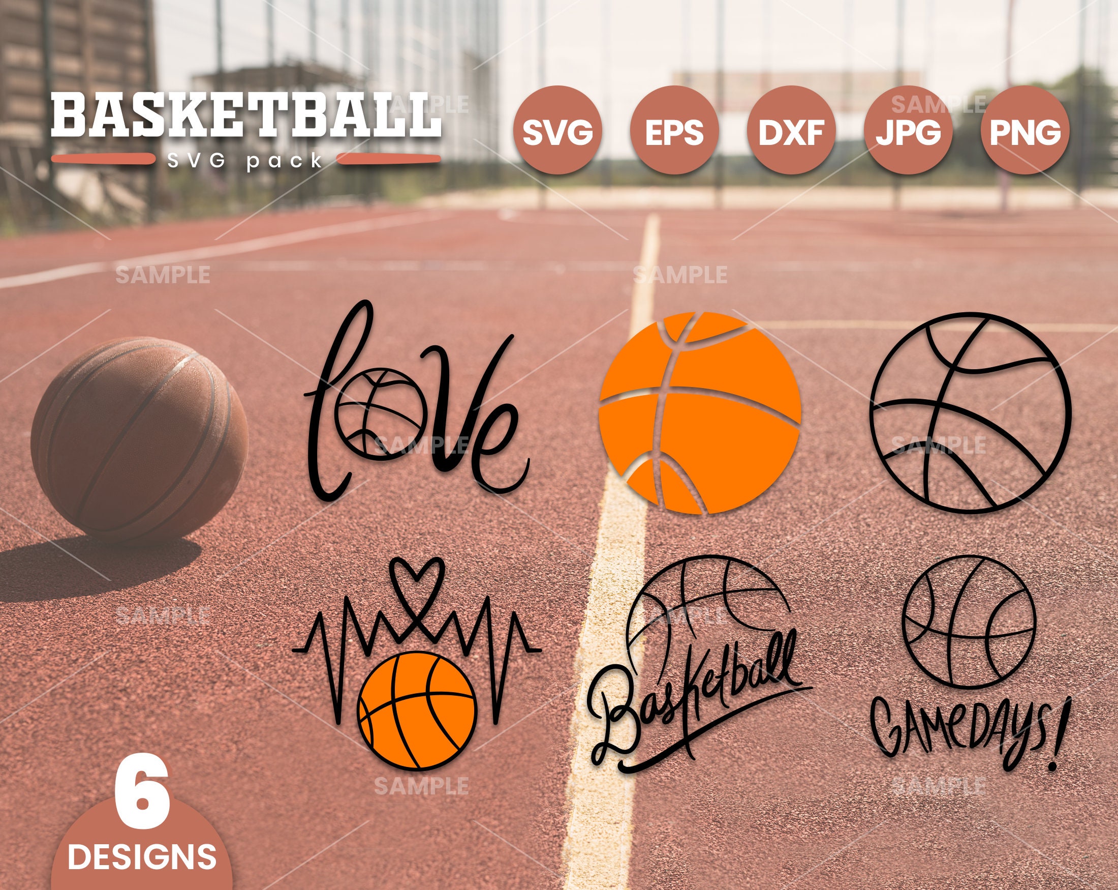 Basketball SVG Pack 2 | Basketball SVG for Cricut, Silhouette ...