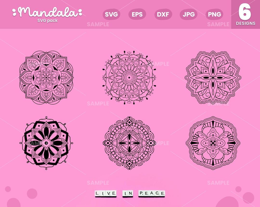 Mandala SVG Pack 5 | Mandala Svg, Mandala Svg Files for Cricut, Mandala ...