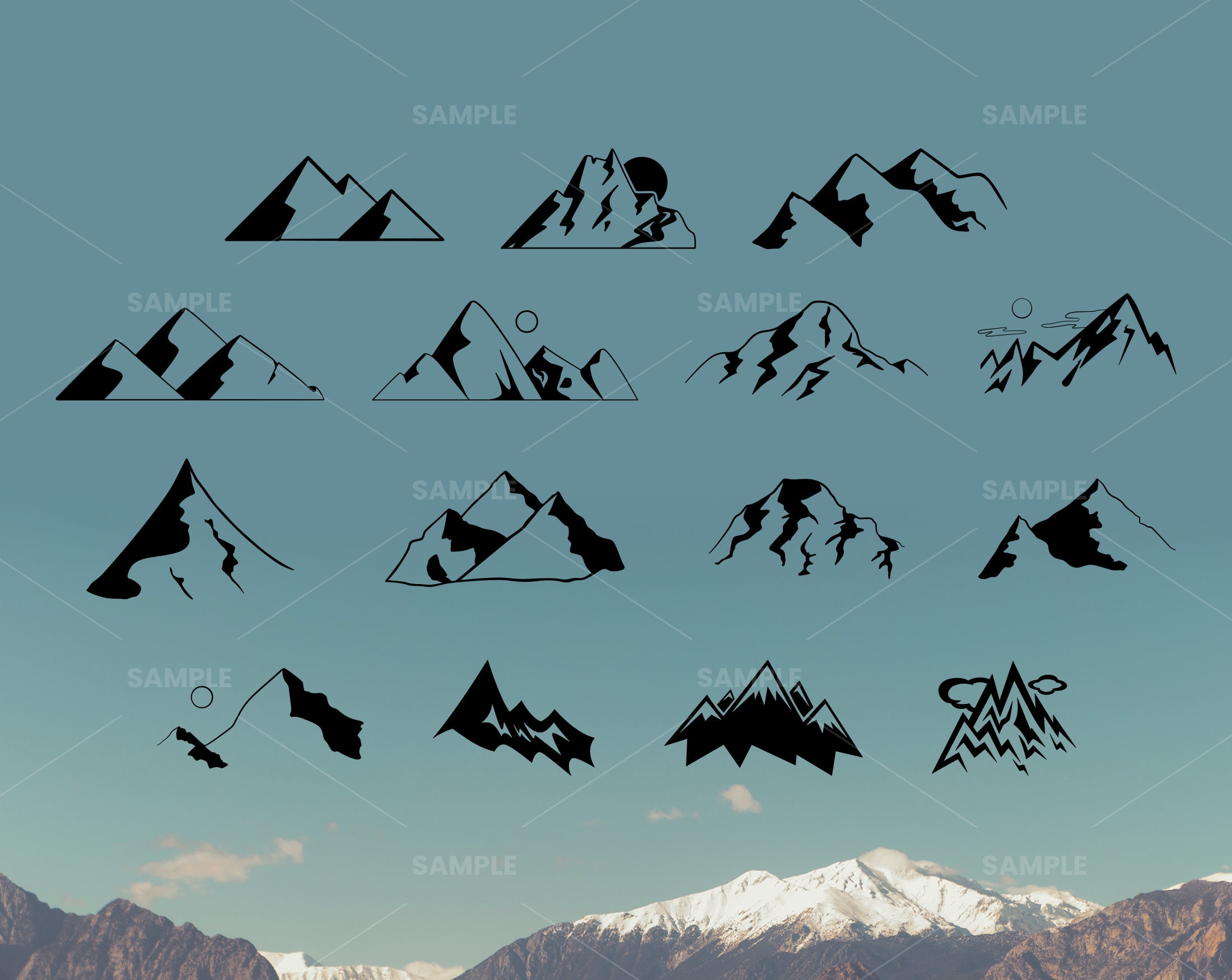 30 Mountain SVG Bundle | Mountain SVG, File for Cricut, Mountain Svg ...