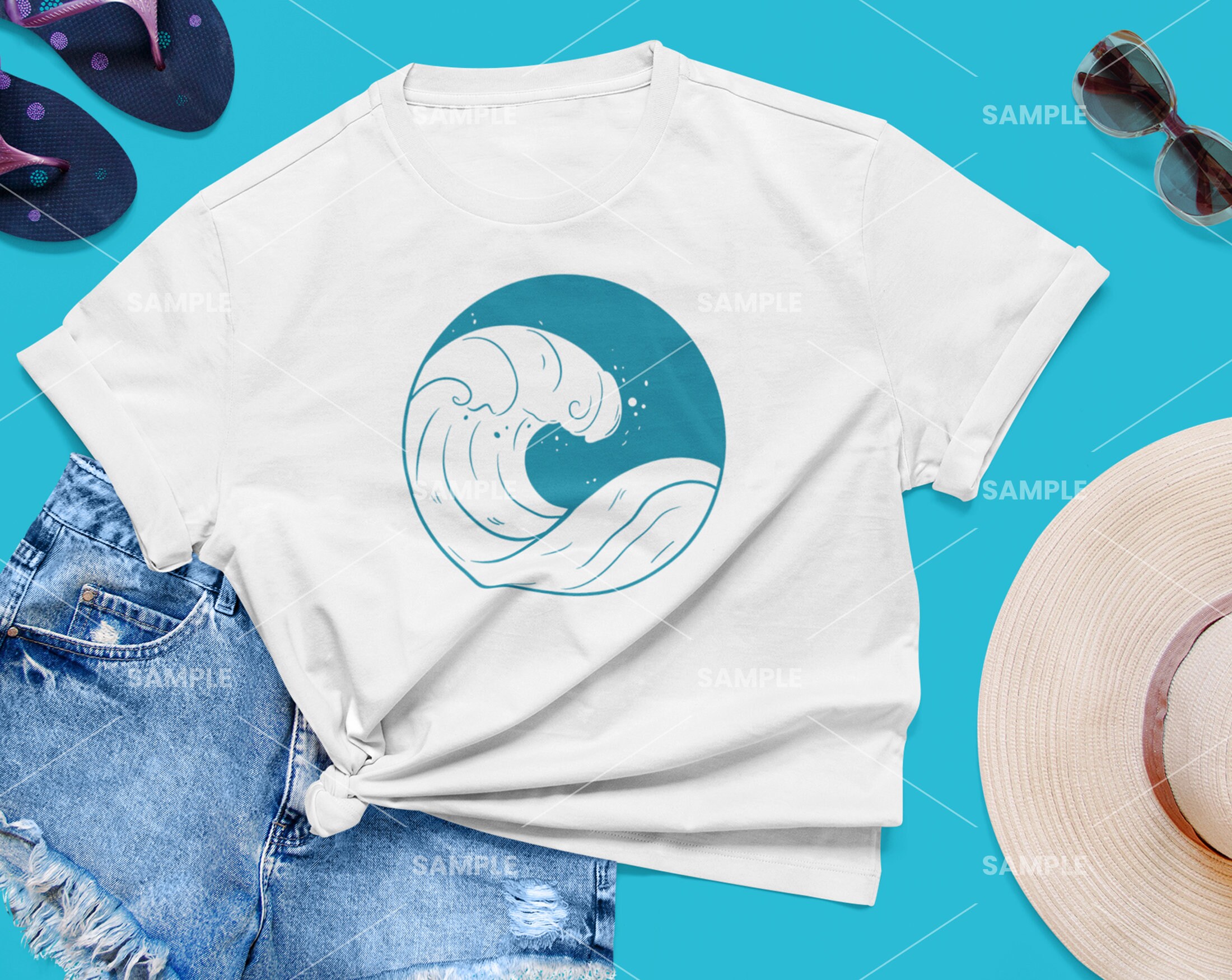 30 Waves SVG Bundle | Waves Designs SVG Cut Files, Wave Eps, Water Wave ...