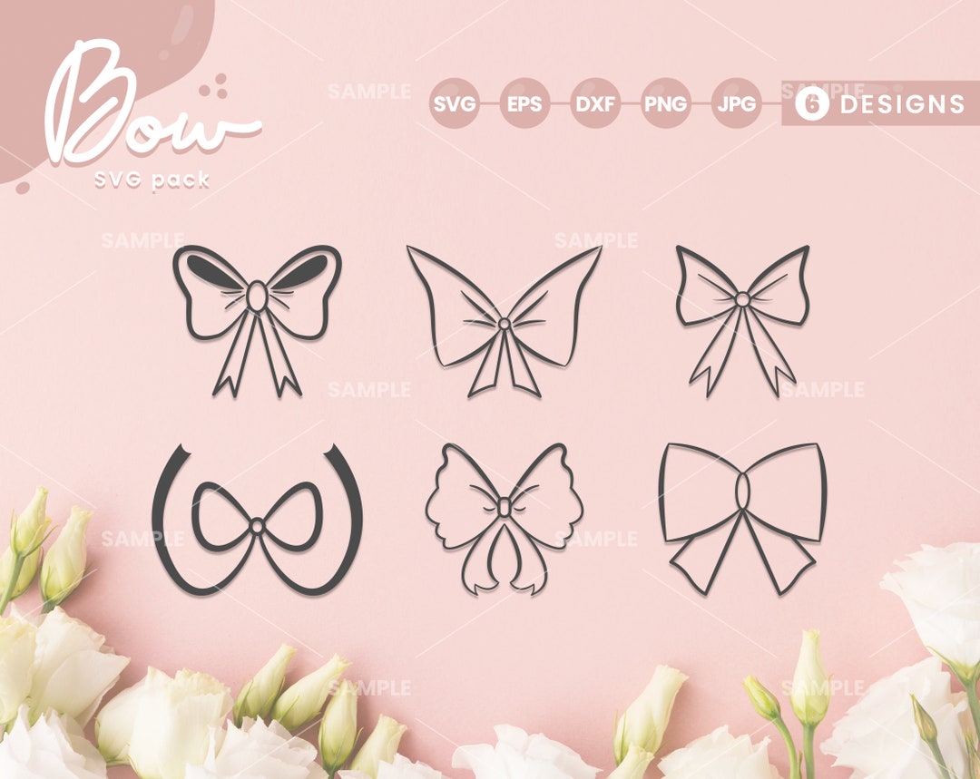 Bows SVG Pack 6 | Bow SVG File, Bow Vector, Bow Clipart, Bow Svg Bundle ...