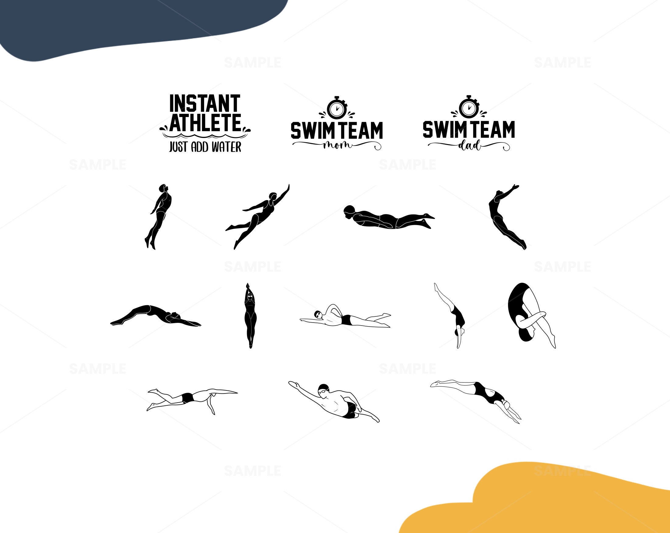 30 Swimming SVG Bundle | Swimming Life Svg, Swimming Quotes, Swimmer ...
