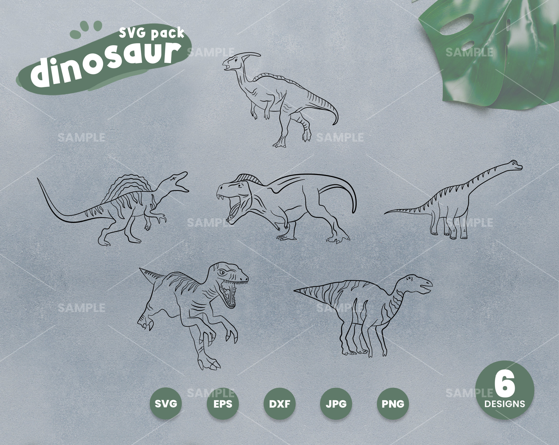 Dinosaur SVG Pack 4 | Dinosaur Svg File, Dinosaur Svg Bundle, Dinosaur ...