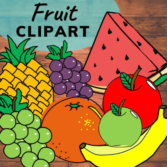 Fruit Food Clipart Digital Download Print on Demand - Etsy