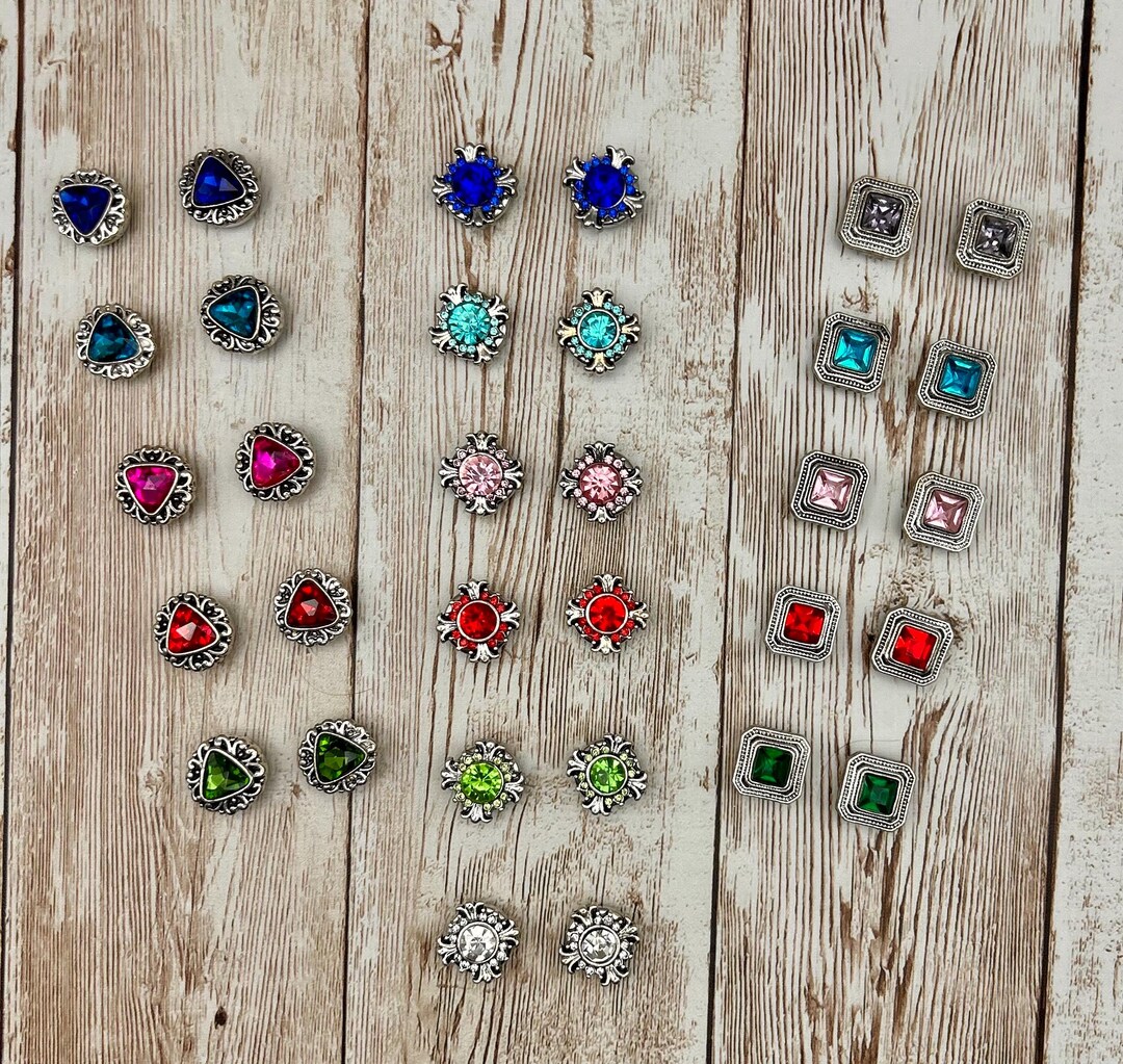 12mm Snap Button Pairs: Shimmering Snap Jewelry for Earrings - Etsy