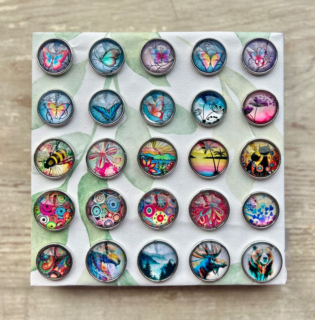 18mm Snap Charms: Cabochon Snap Button Jewelry - Etsy